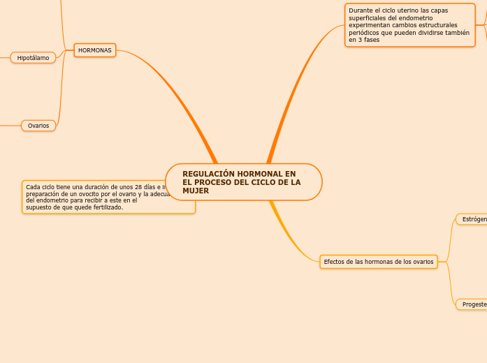 REGULACIÓN HORMONAL EN EL PROCESO DEL CICL...- Mind Map